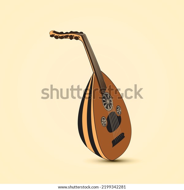 Turkish Arabic Instrument Oud Vector Illustration Stock Vector (Royalty ...