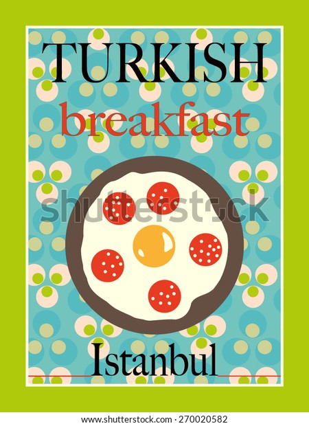 Turkish Breakfast Poster Design Stock Vector (Royalty Free) 270020582 ...