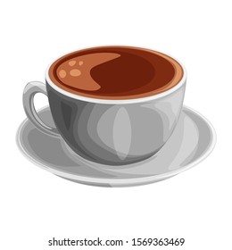 Turkish Coffee Cartoon Realistic Vector Illustration: vector de stock ...