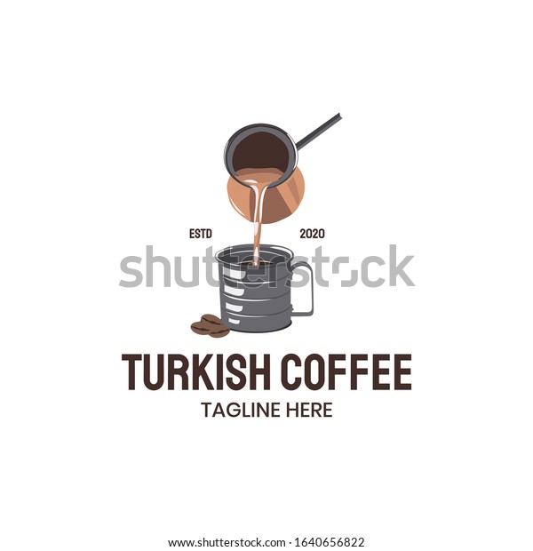 Turkish Coffee Logo Vector Illustration Icon Stock Vector (Royalty Free ...