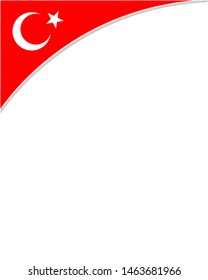 Turkish Flag Corner Symbol Border Frame Stock Vector (Royalty Free ...
