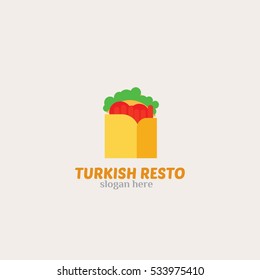 Turkish Restaurant Logo Design Template Vector Stock Vector (Royalty ...