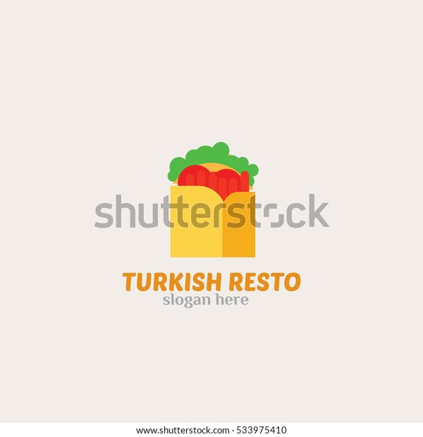 Turkish Restaurant Logo Design Template Vector Stock Vector (Royalty ...