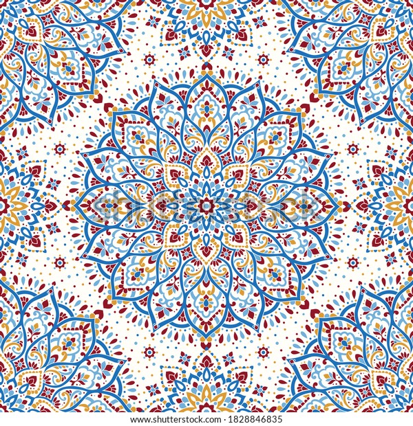 Turkish Seamless Pattern Luxury Floral Ornament Stock Vector (Royalty ...