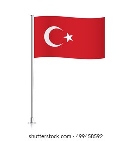 Turkish Flag Icon Cartoon Turkish Flag Stock Vector (Royalty Free ...