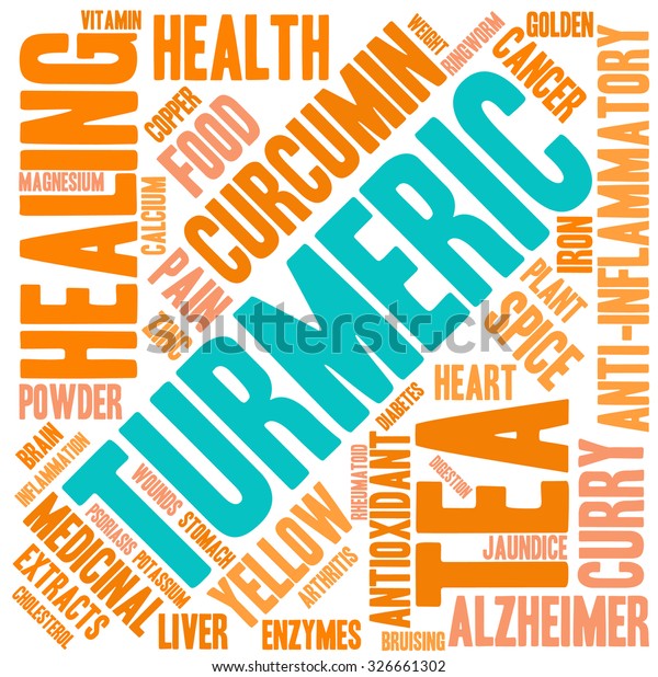 Turmeric Word Cloud On White Background Stock Vector (Royalty Free ...
