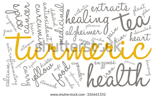 Turmeric Word Cloud On White Background Stock Vector (Royalty Free ...
