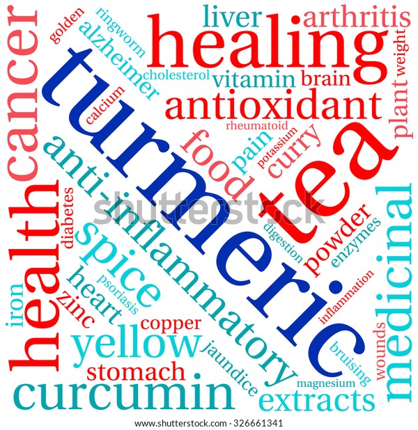 Turmeric Word Cloud On White Background Stock Vector (Royalty Free ...