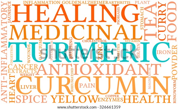 Turmeric Word Cloud On White Background Stock Vector (Royalty Free ...