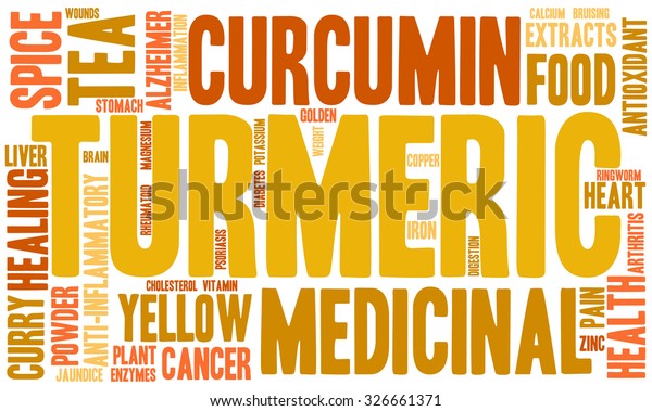 Turmeric Word Cloud On White Background Stock Vector (Royalty Free ...