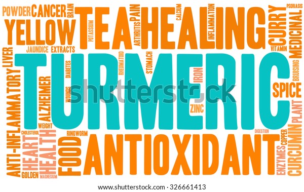 Turmeric Word Cloud On White Background: เวกเตอร์สต็อก (ปลอดค่า ...