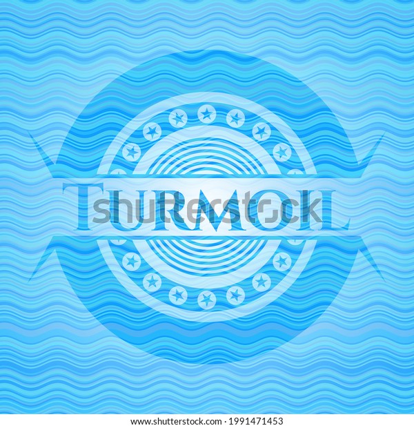 Turmoil Water Wave Representation Badge Background Stock Vector ...