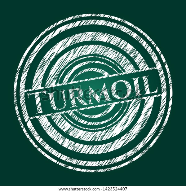 Turmoil Written On Chalkboard Vector Illustration Stock Vector (Royalty ...