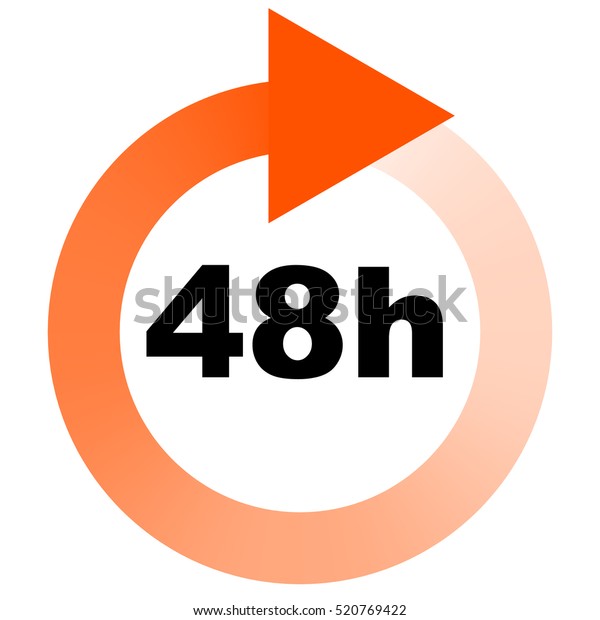Turn Around Time Tat Icon Circular Stock Vector (Royalty Free) 520769422