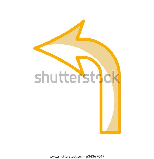 Turn Left Arrow Traffic Signal Icon Stock Vector (Royalty Free ...