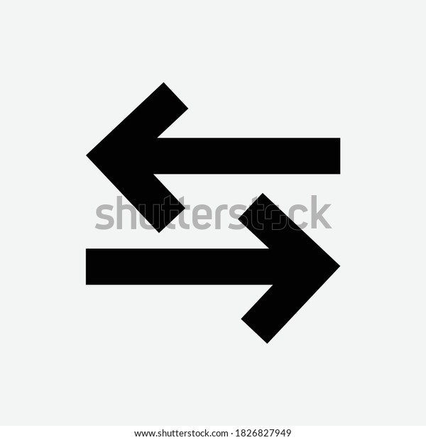 Turn Left Right Sign Direction Symbol Stock Vector (Royalty Free ...