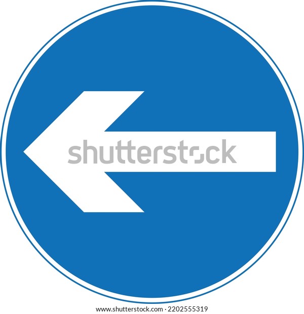 Turn Left Right Symbol Reversed Highway Stock Vector (Royalty Free ...
