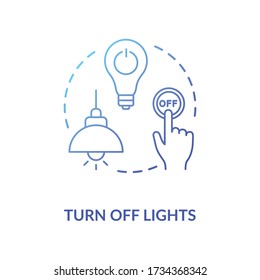Turn Off Light Blue Concept Icon Stock Vector (Royalty Free) 1734368342 ...