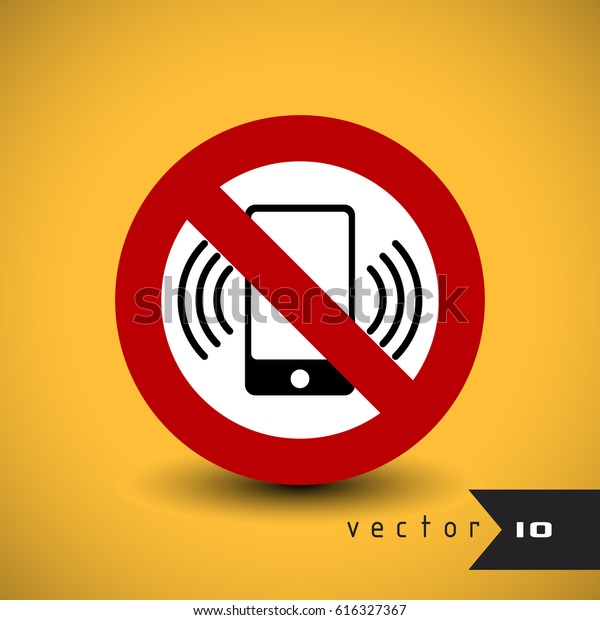 Turn Off Mobile Phone Sign Mute Stock Vector (Royalty Free) 616327367 ...