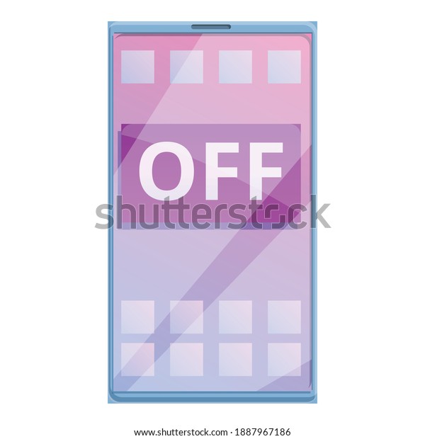 Turn Off Smartphone Icon Cartoon Turn Stock Vector (Royalty Free ...