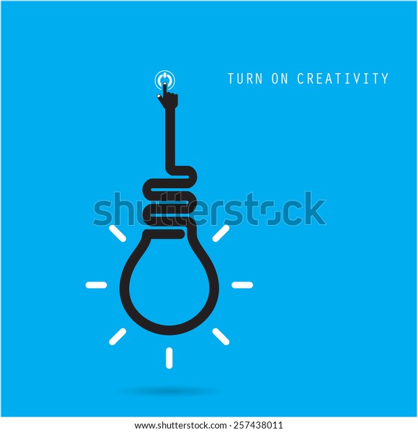 Turn On Creative Light Bulb Concept Stock Vector (Royalty Free ...
