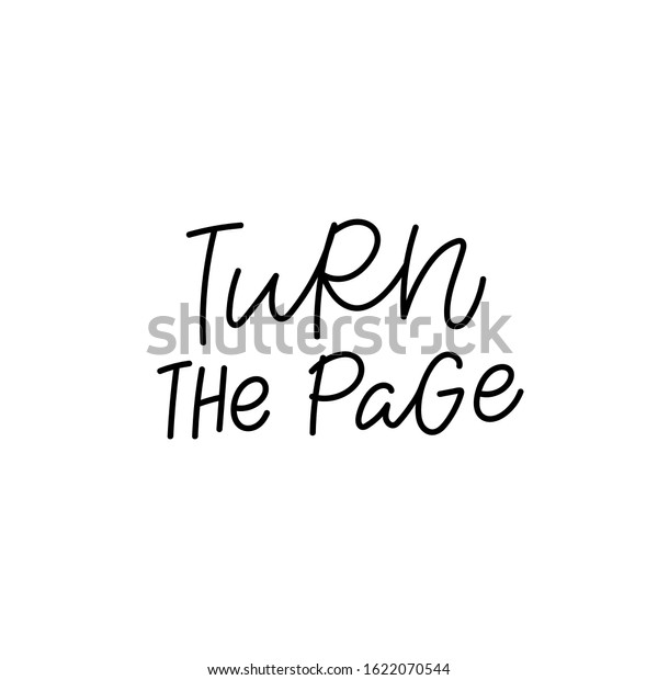 Turn Page Quote Lettering Calligraphy Inspiration Stock Vector (Royalty ...