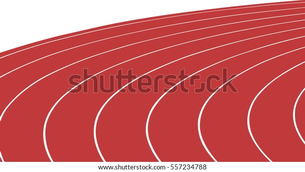 Turn Red Running Track Stadium Vector Stock Vector (Royalty Free ...