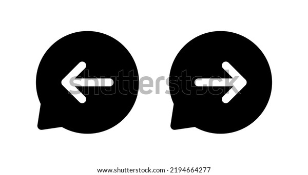 Turn Right Left Arrow Icon On Stock Vector (Royalty Free) 2194664277 ... Turn Right Left Arrow Icon On Stock Vector (Royalty Free) 2194664277 ...