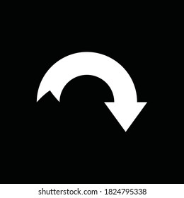 Turn Right Sign Icon Turn Back Stock Vector (Royalty Free) 1824795338 ...