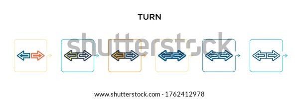 Turn Signals Vector Icon 6 Different Stock Vector (Royalty Free ...