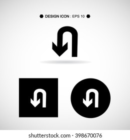 Turn Symbol Isolated Set Vector Eps10: เวกเตอร์สต็อก (ปลอดค่าลิขสิทธิ์ ...