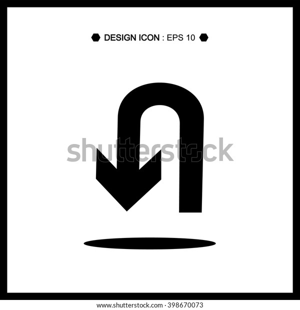 Turn Symbol Isolated Vector Eps10 Great Stock Vector (Royalty Free ...