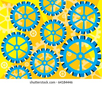 Turning Blue Motion Illusion Stock Vector (Royalty Free) 64184446