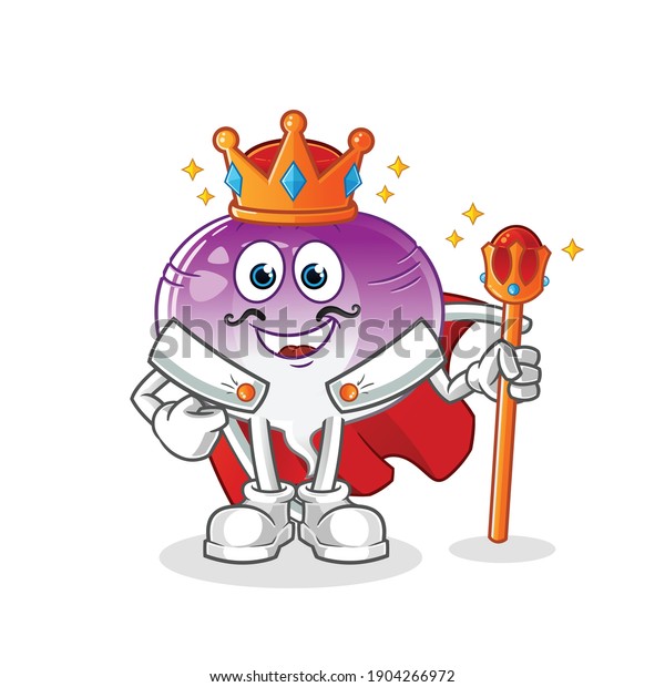 Turnip King Vector Cartoon Character Stock Vector (Royalty Free ...