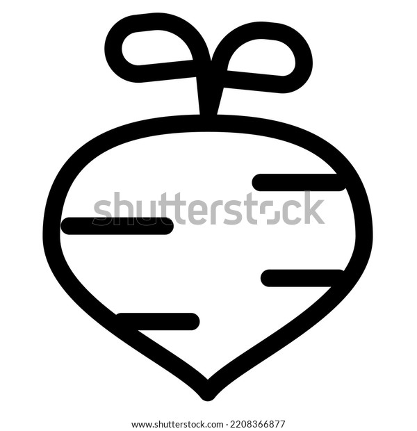 Turnip Taproot Eaten Cooked Vegetable Stock Vector (Royalty Free ...