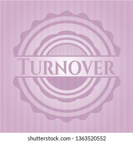 Turnover Badge Pink Background Stock Vector (Royalty Free) 1363520552 ...