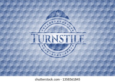 Turnstile Blue Polygonal Badge Stock Vector (Royalty Free) 1358361845 ...