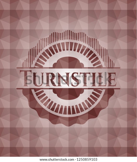 Turnstile Red Seamless Badge Geometric Background Stock Vector (Royalty ...