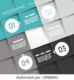 Turquoise Square Infographic Four Options Big Stock Vector (Royalty ...