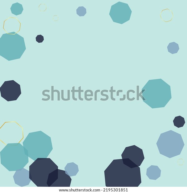 Turquoise Hexagon Background Blue Vector Cell Stock Vector (Royalty ...