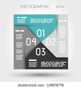 Turquoise Infographic Square Infographic Concept Stock Vector (Royalty ...
