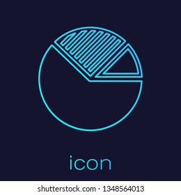 Turquoise Pie Chart Infographic Line Icon Stock Vector (Royalty Free ...