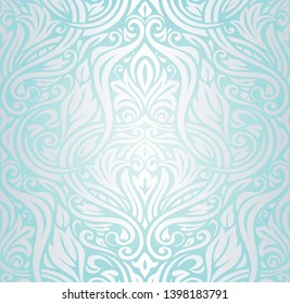Turquoise Silver Invitation Background Design Floral Stock Vector ...