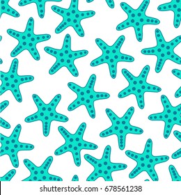 Stylized Starfish Pattern Simple Flat Style Stock Vector (Royalty Free ...