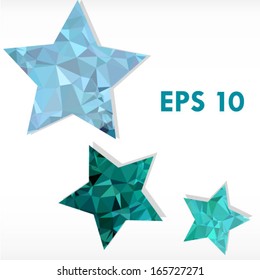 Turquoise Stars Vector Background Stock Vector (Royalty Free) 165727271 ...