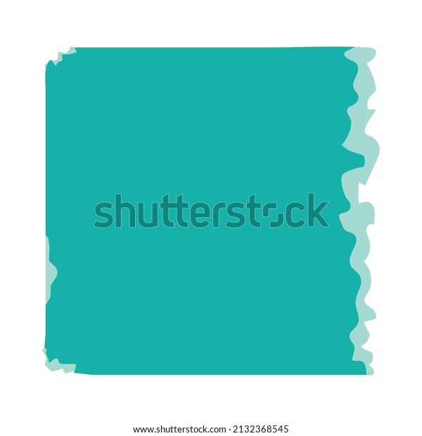 Turquoise Torn Paper On White Background Stock Vector (Royalty Free ...