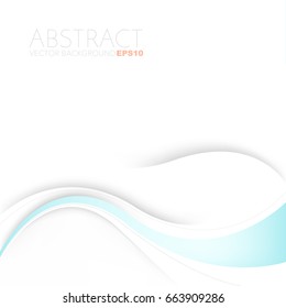 Turquoise Wave Curve Line Vector Background Stock Vector (Royalty Free ...