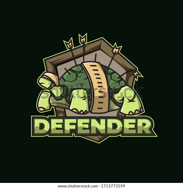 Turtle Defender Mascot Esport Logo Team Stock Vector (Royalty Free ...