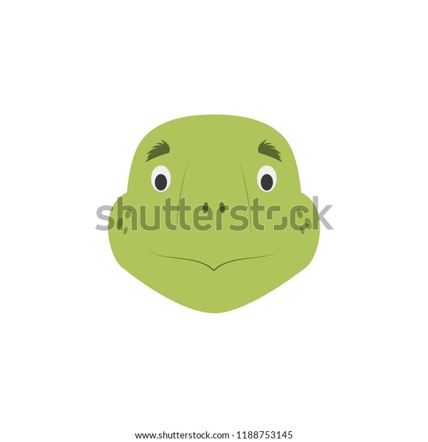 Turtle Face Cartoon Style Children Animal Stock Vector (Royalty Free ...