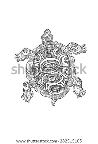 Turtle Hand Drawn Zentangle Style Stock Vector (Royalty Free) 282515105 ...